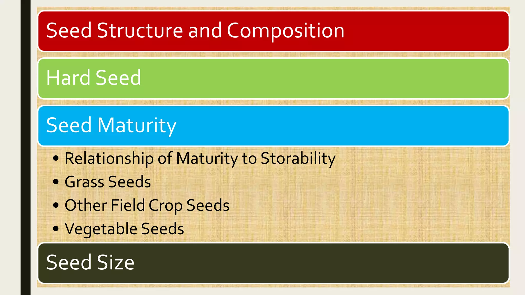 Seed storage and packaging | PPTX