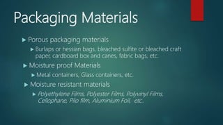 Seed storage and packaging | PPTX | Agriculture | Industries