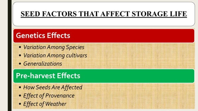 Seed storage and packaging | PPTX | Agriculture | Industries