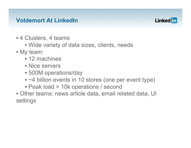Jay Kreps on Project Voldemort Scaling Simple Storage At LinkedIn | PPT
