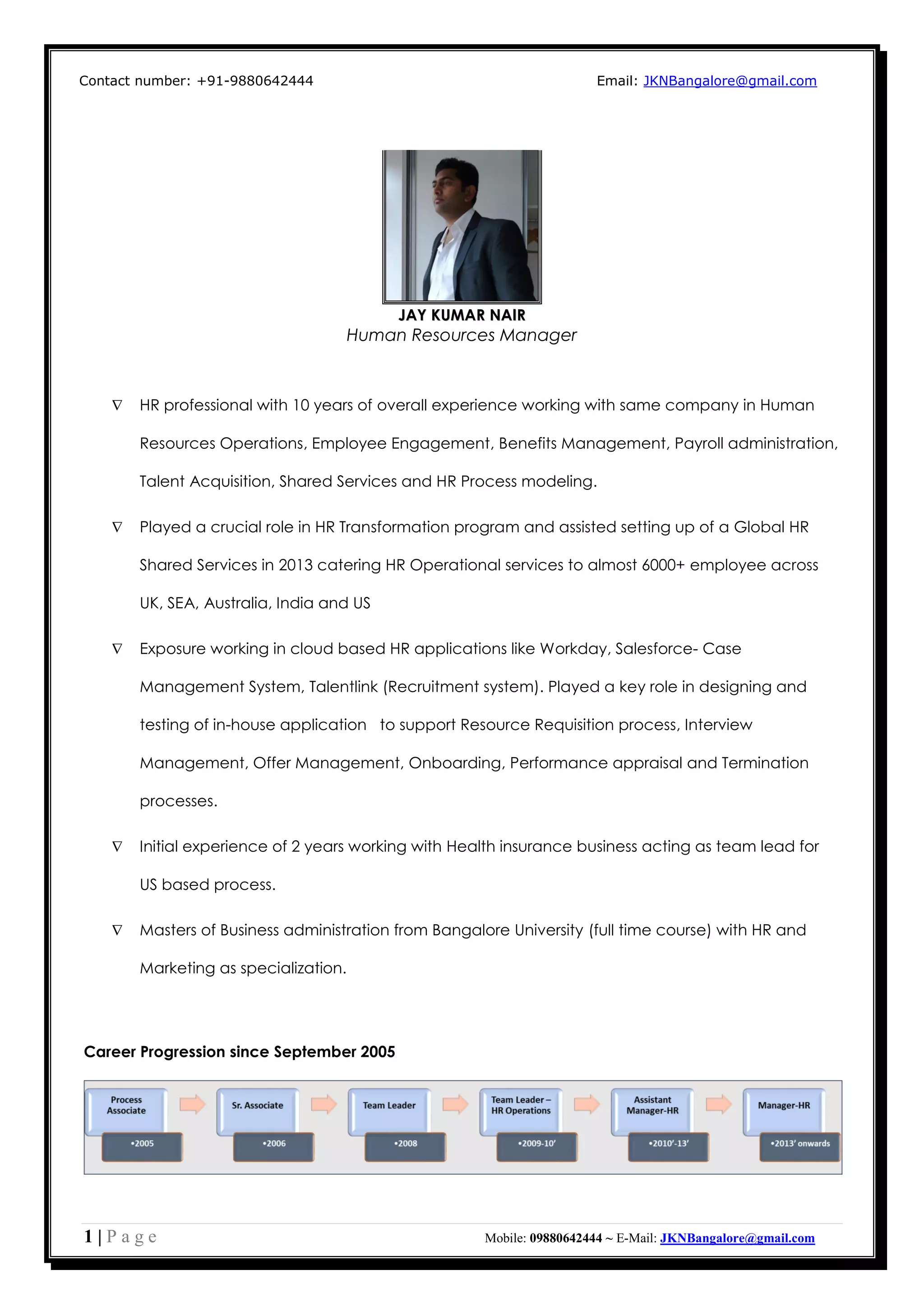Jay Kumar Nair_HR Professional | PDF