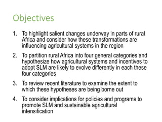 Sustainable land management under rural transformation in Africa ...