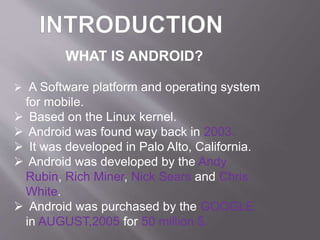 Jay patel android technology | PPTX | Operating Systems | Computer ...