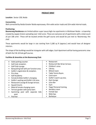 Jaypee boomerang 9350106070 JP Greens Boomerang | PDF | Houses | Real ...