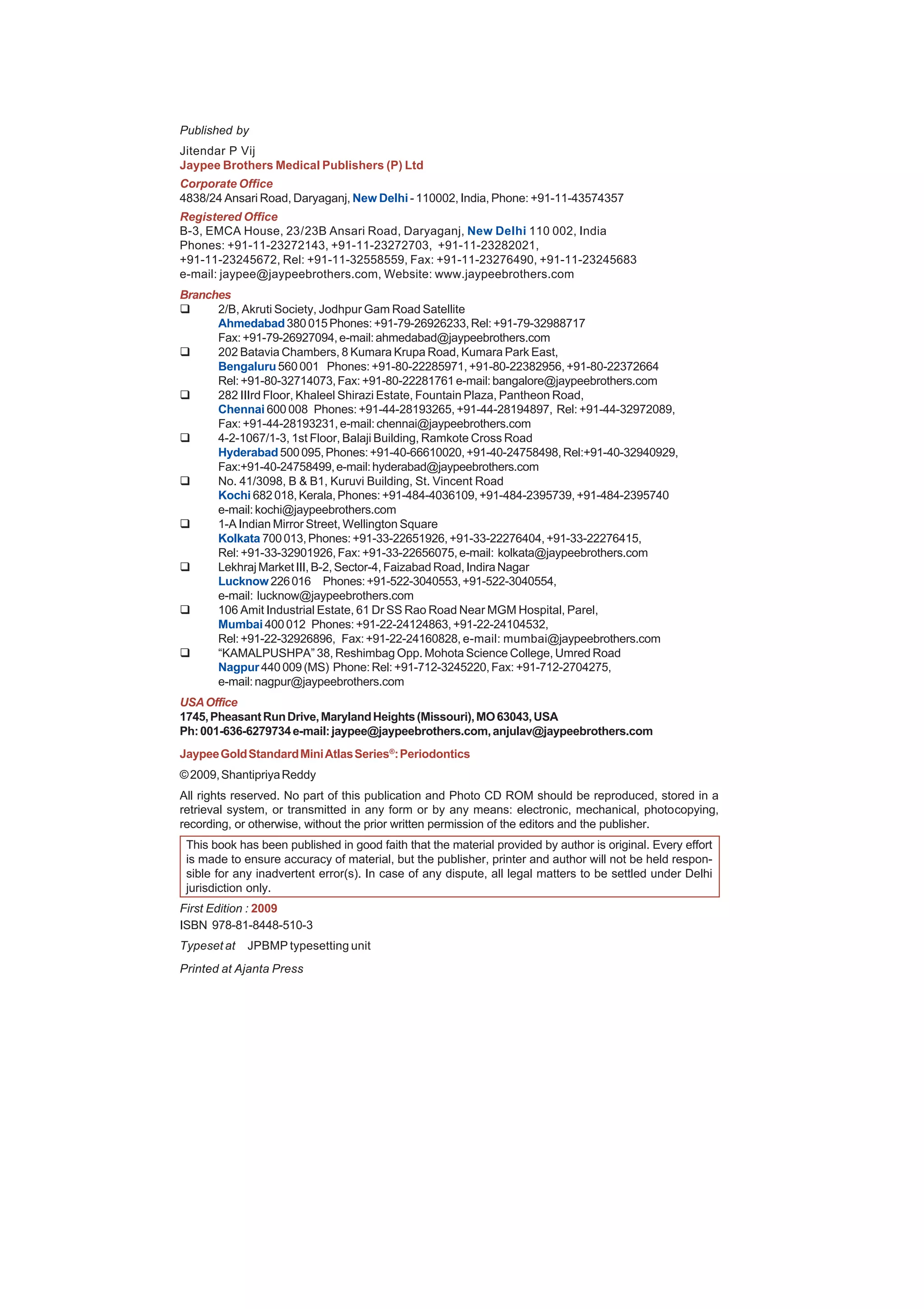 Jaypee mini atlas series periodontics | PDF