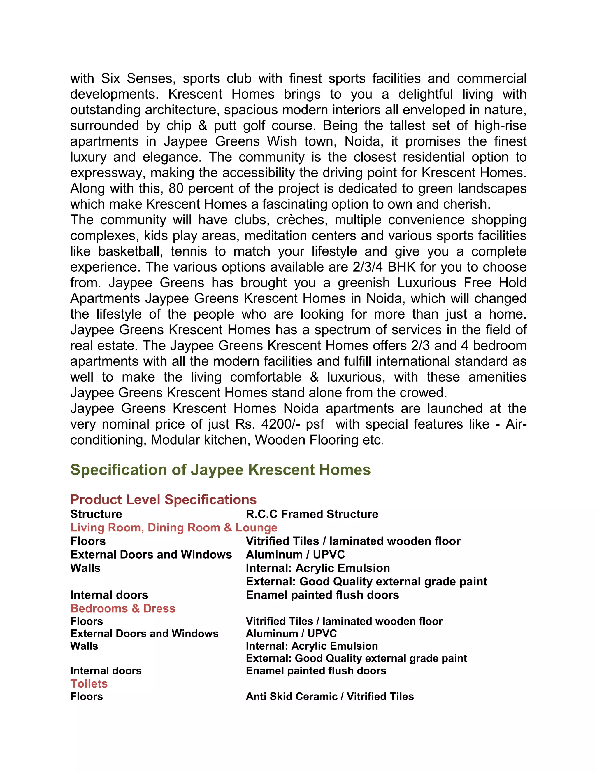 Jaypee greens 9540009070 | PDF