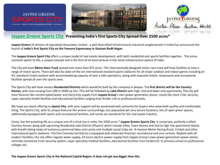 Jaypee Greens Projets | PPTX