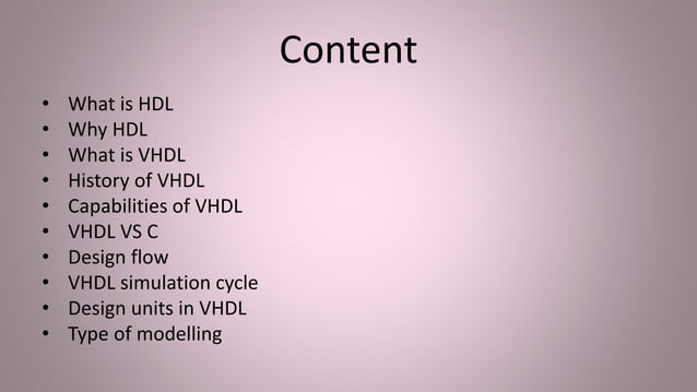 VHDL summer training (ppt) | PPT