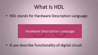 VHDL summer training (ppt) | PPTX | Programming Languages | Computing
