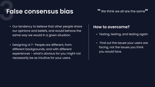 Understanding & Overcoming Cognitive Bias as UX Designers | PDF | Science