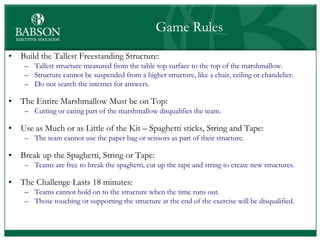 JAY RAO_2 Marshmallow game + emergent strategies | PPTX