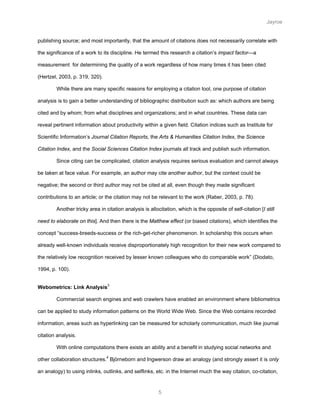 Jayroe Bibliometrics for Dummies 2008 | PDF