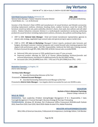 Jay Vertuno - Resume' | DOCX