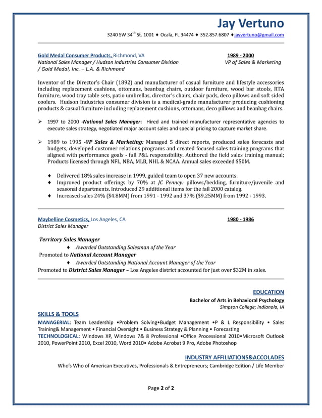 Jay Vertuno - Resume' | DOCX