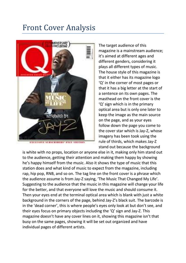 Front Cover Analysis | PDF