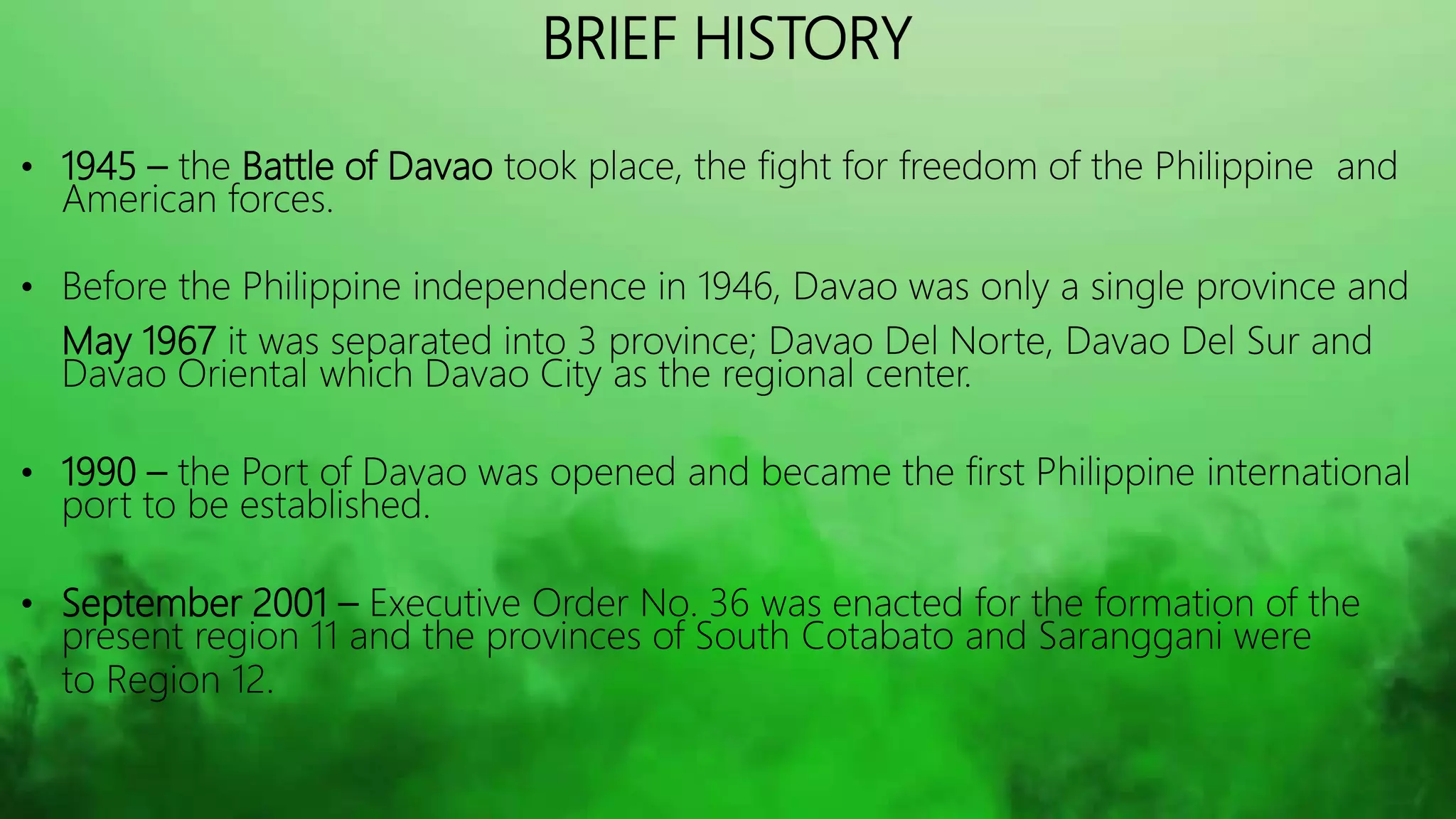 REGION 11: DAVAO REGION | PPTX