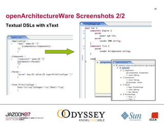 Pragmatic Model Driven Development using openArchitectureWare | PPT