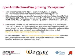 Pragmatic Model Driven Development using openArchitectureWare | PPT | Graphics Software ...