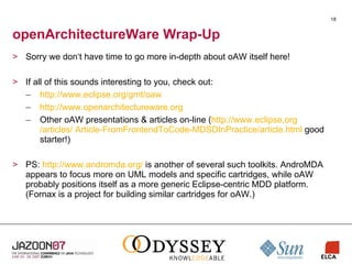 Pragmatic Model Driven Development using openArchitectureWare | PPT | Graphics Software ...