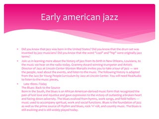 early american jazz | PPTX