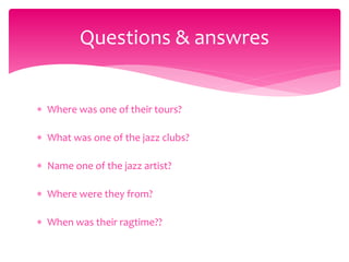 early american jazz | PPT