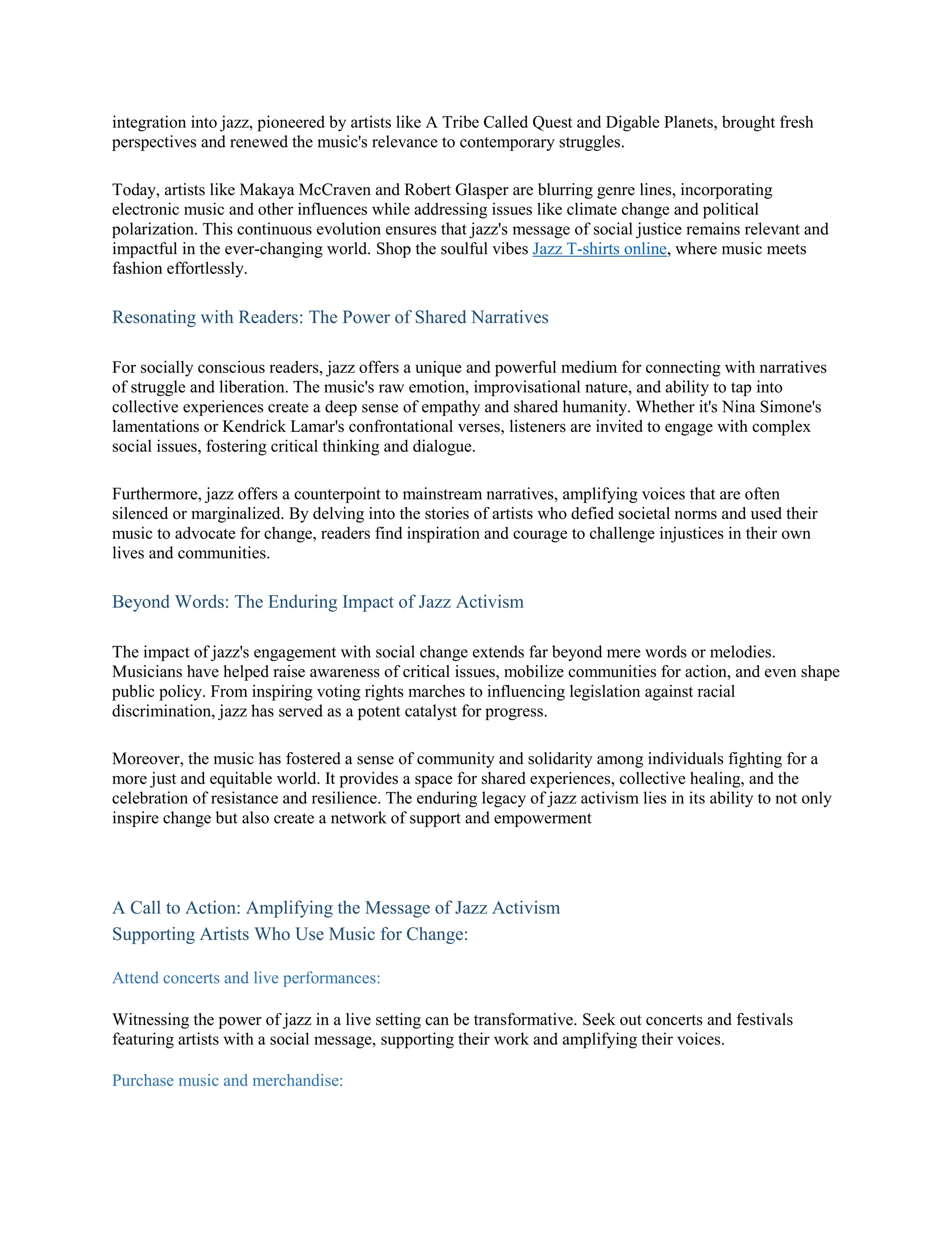 Jazz Music and Social Change | PDF