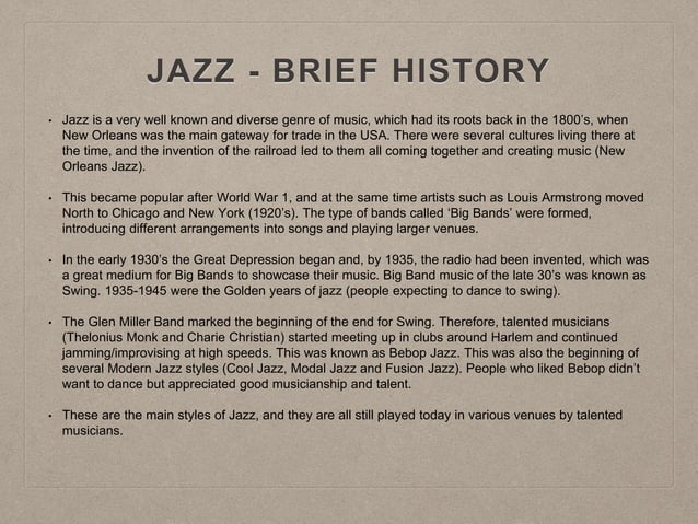 Jazz and Blues Presentation | PPTX