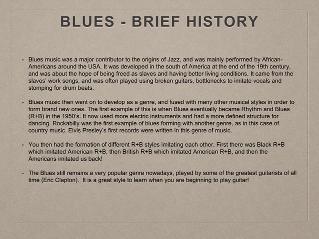 Jazz and Blues Presentation | PPTX