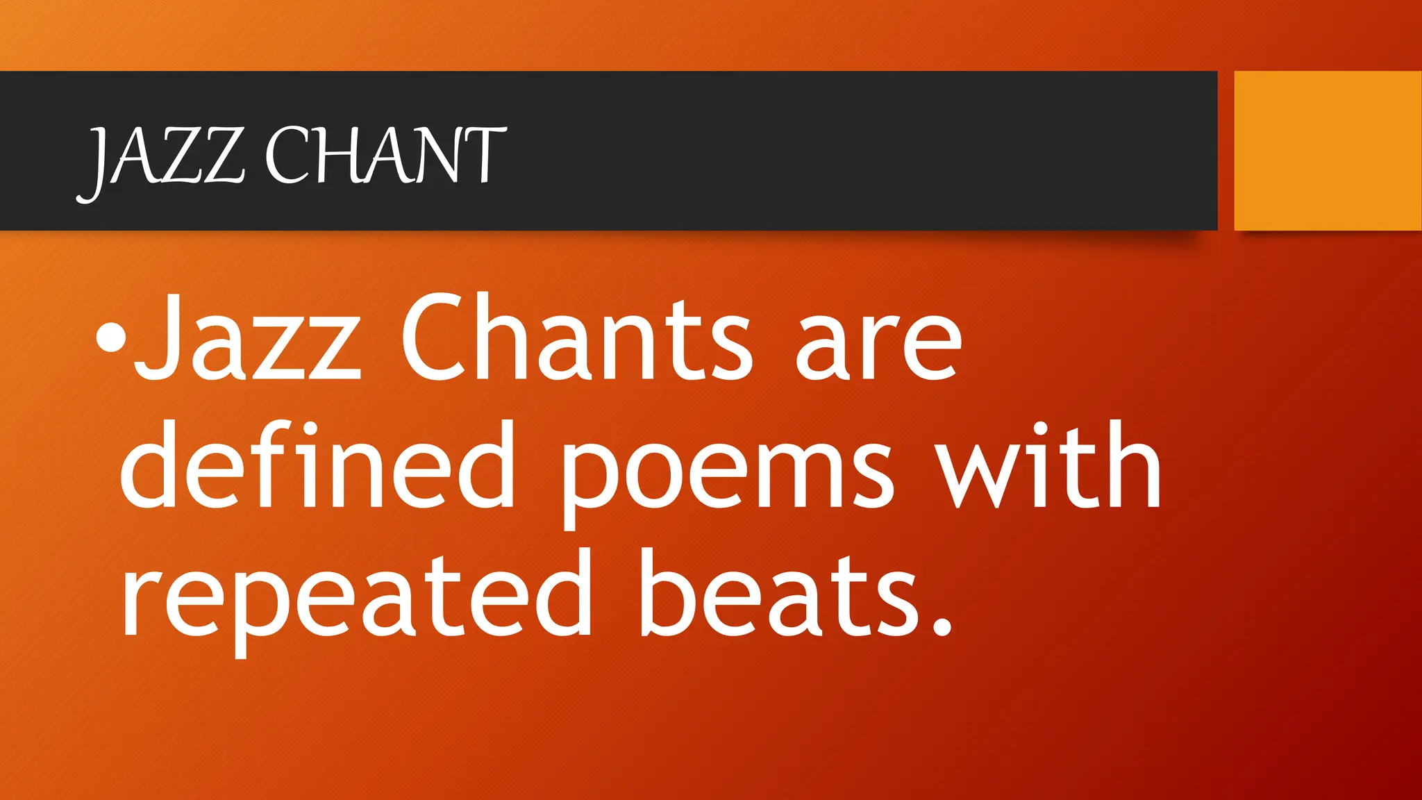JAZZ CHANT.pptx | Jazz | Music