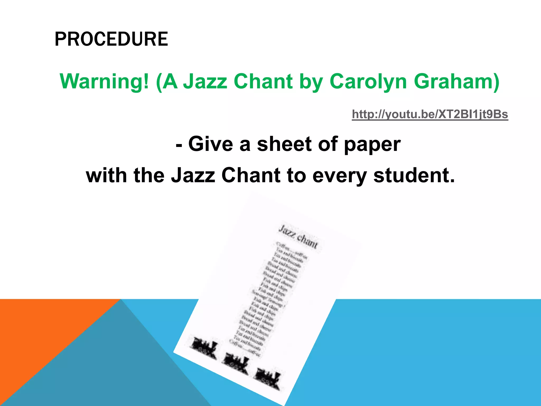 Jazz chants | PPTX