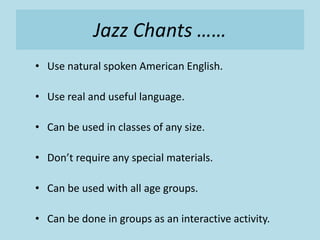 Jazz Chants for Young Learners.pptx