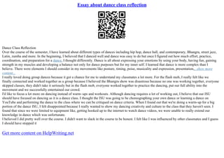 Jazz Dance Essay | PPT