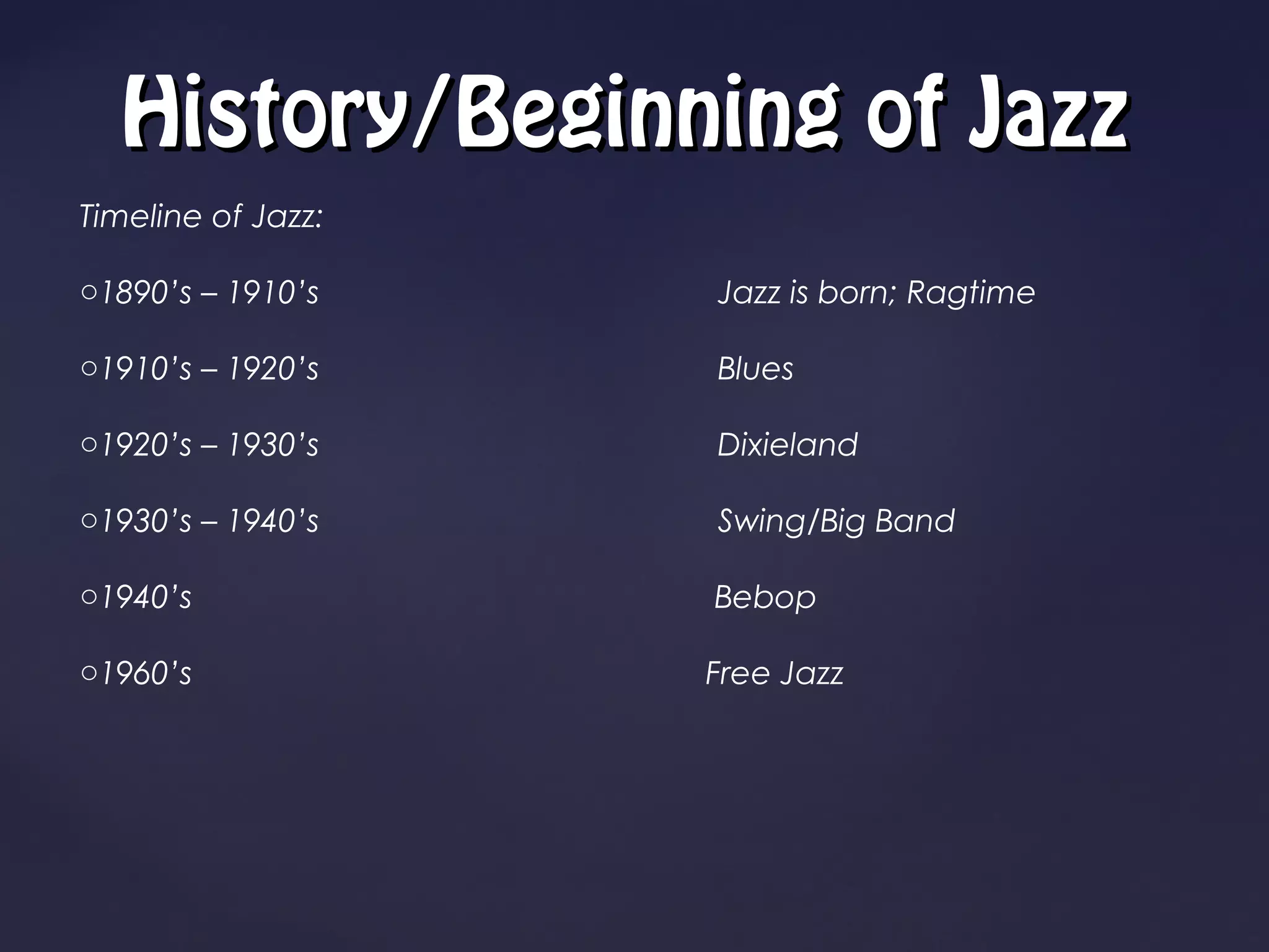 Jazz music ppt | PPT