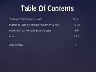 Jazz music ppt | PPT