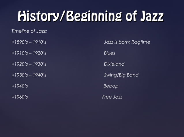 Jazz music ppt | PPT | Blues | Music