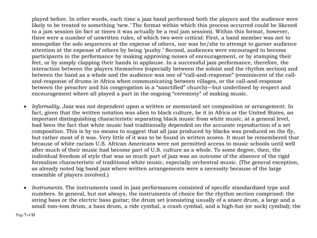 Jazz: A Brief Introduction | PPT