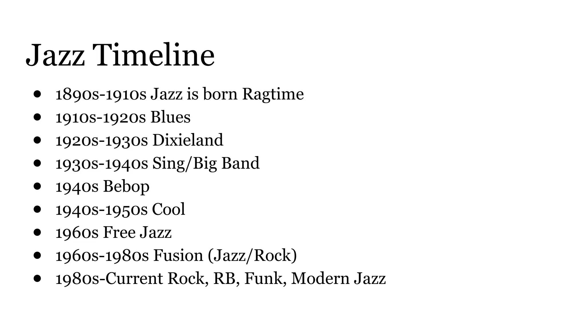 Development of Jazz Through the Decades.pptx