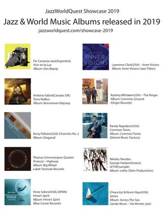JazzWorldQuest Showcase 2019 streaming | PDF