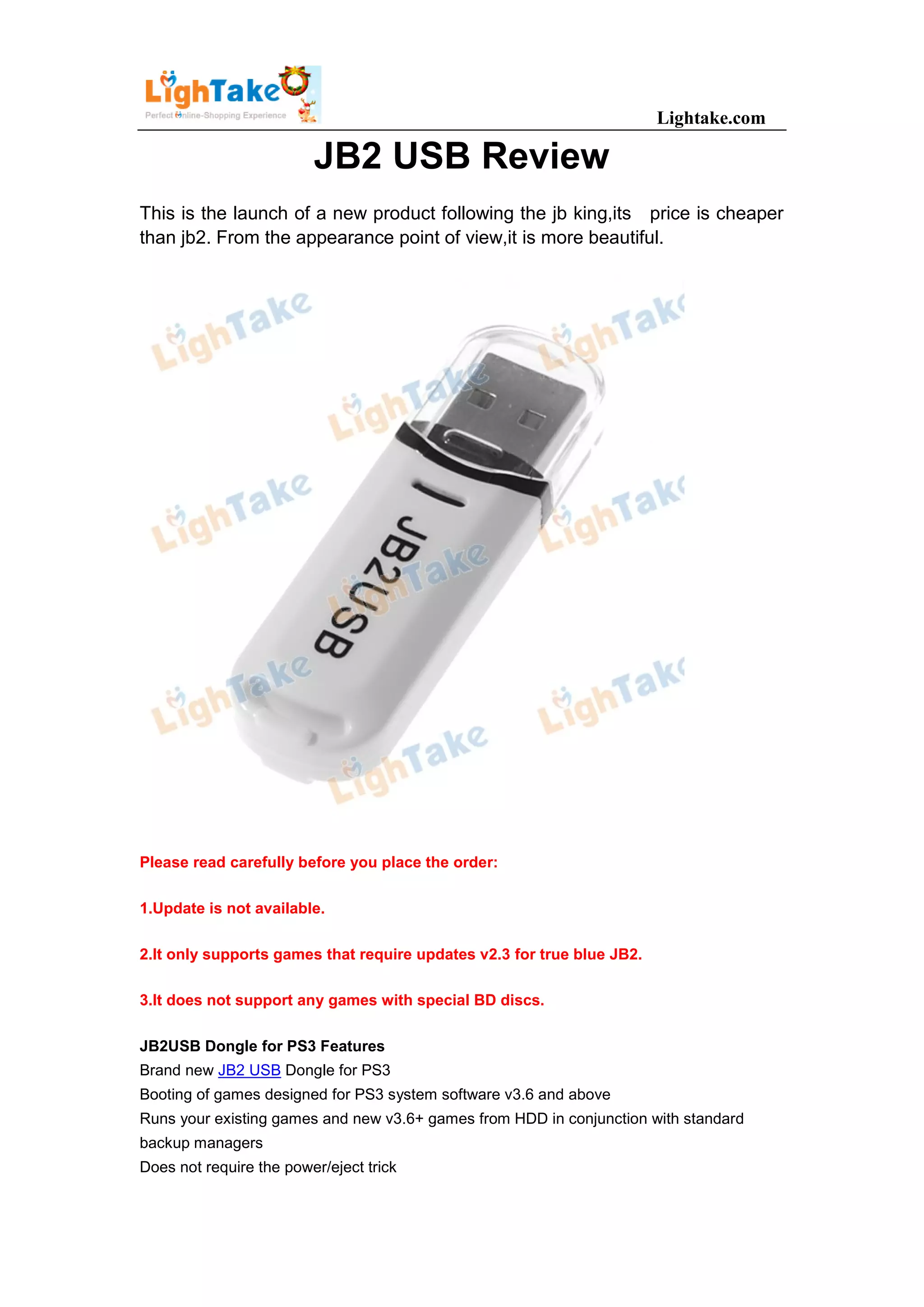 Jb2 usb review | PDF