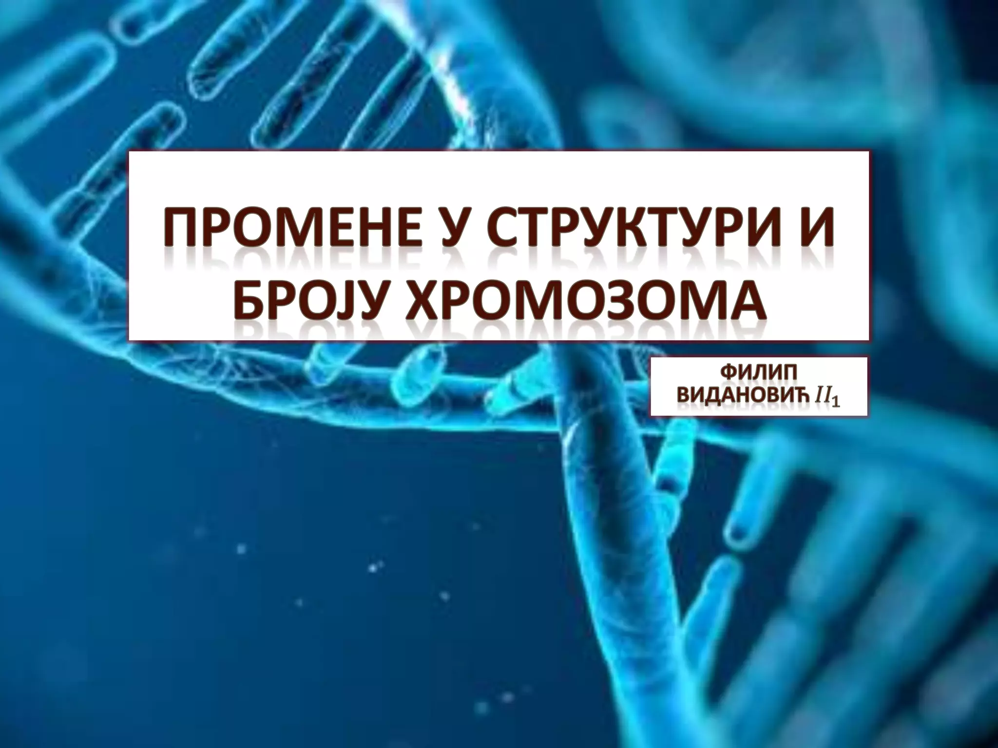 Promene u strukturi i broju hromozoma | PPTX