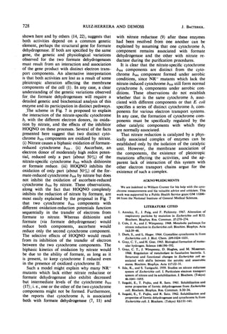 Nitrate Reductase Complex of Escherichia coli K-12: Participation of ...