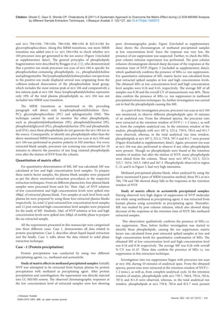 A Systematic Approach to Overcome the Matrix Effect during LC-ESI-MS/MS ...