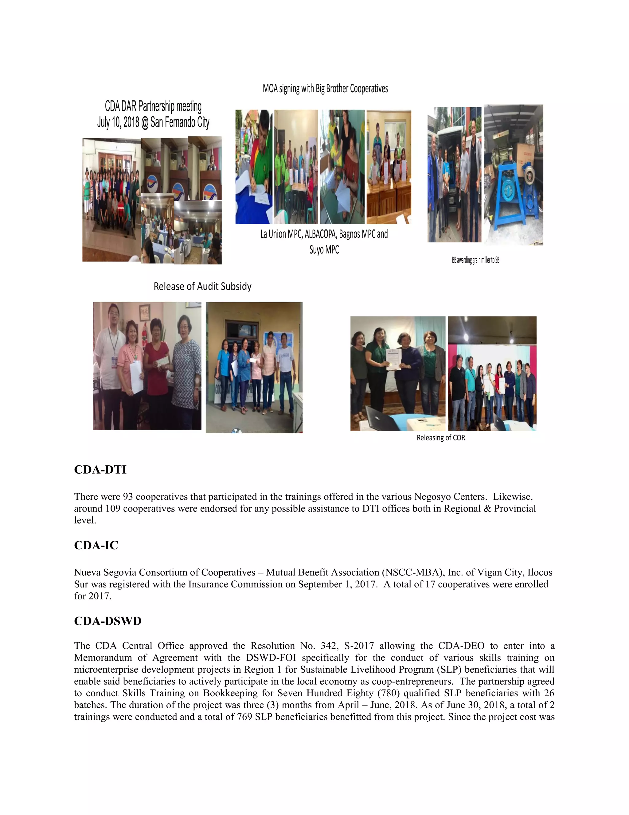 Project Development and Assistance Unit Accomplishment Report CY 2018 | PDF