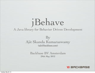 BDD using JBehave | PPT