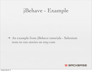 BDD using JBehave | PPT