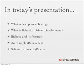 BDD using JBehave | PPT
