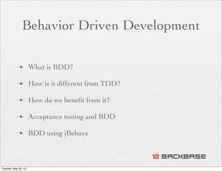 BDD using JBehave | PPT