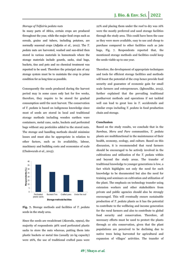 Ethnobotany of Oyster nut (Telfairia pedata) in Northern Tanzania | PDF