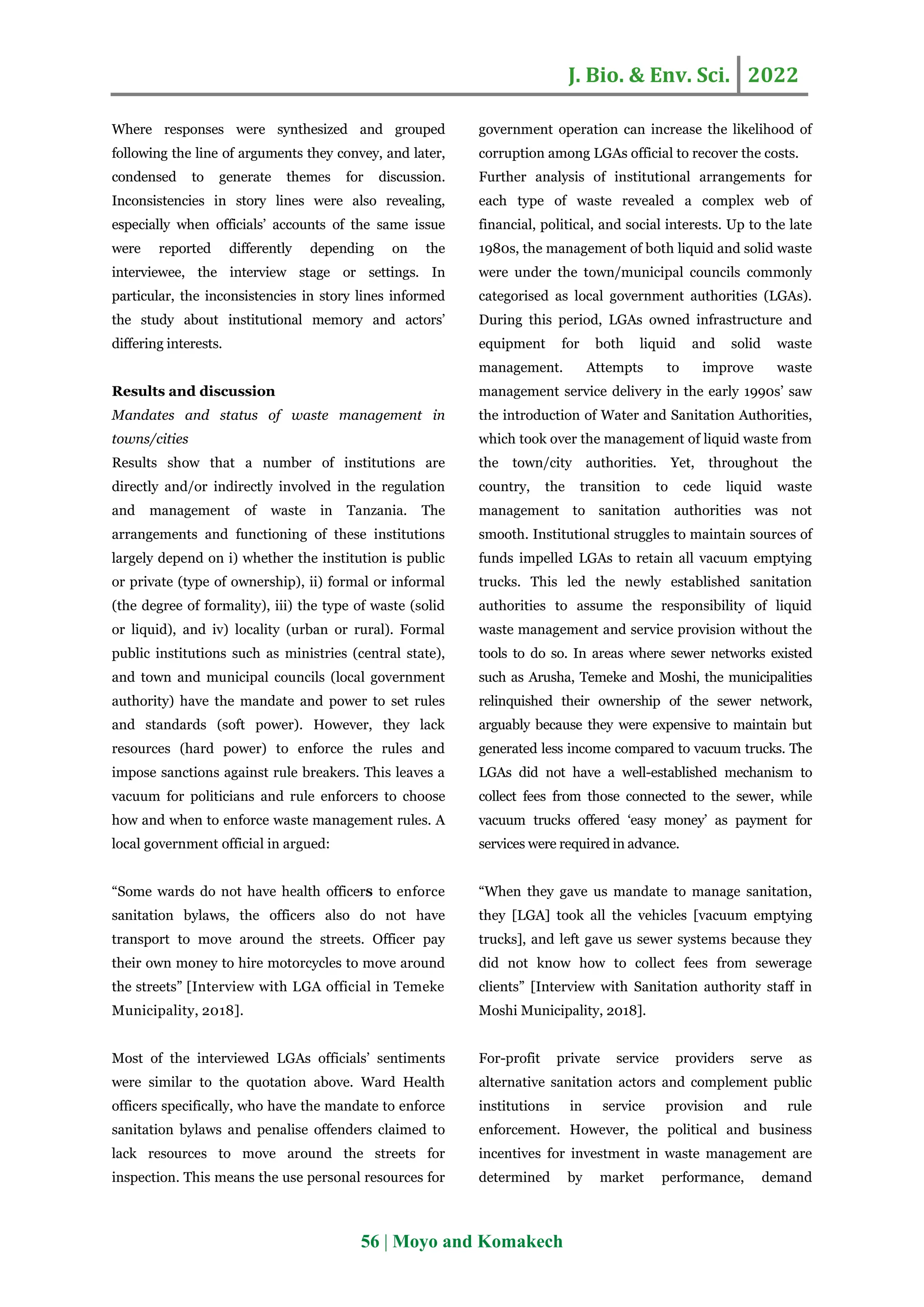 Invisible waste: Understanding the political culture of solid and ...