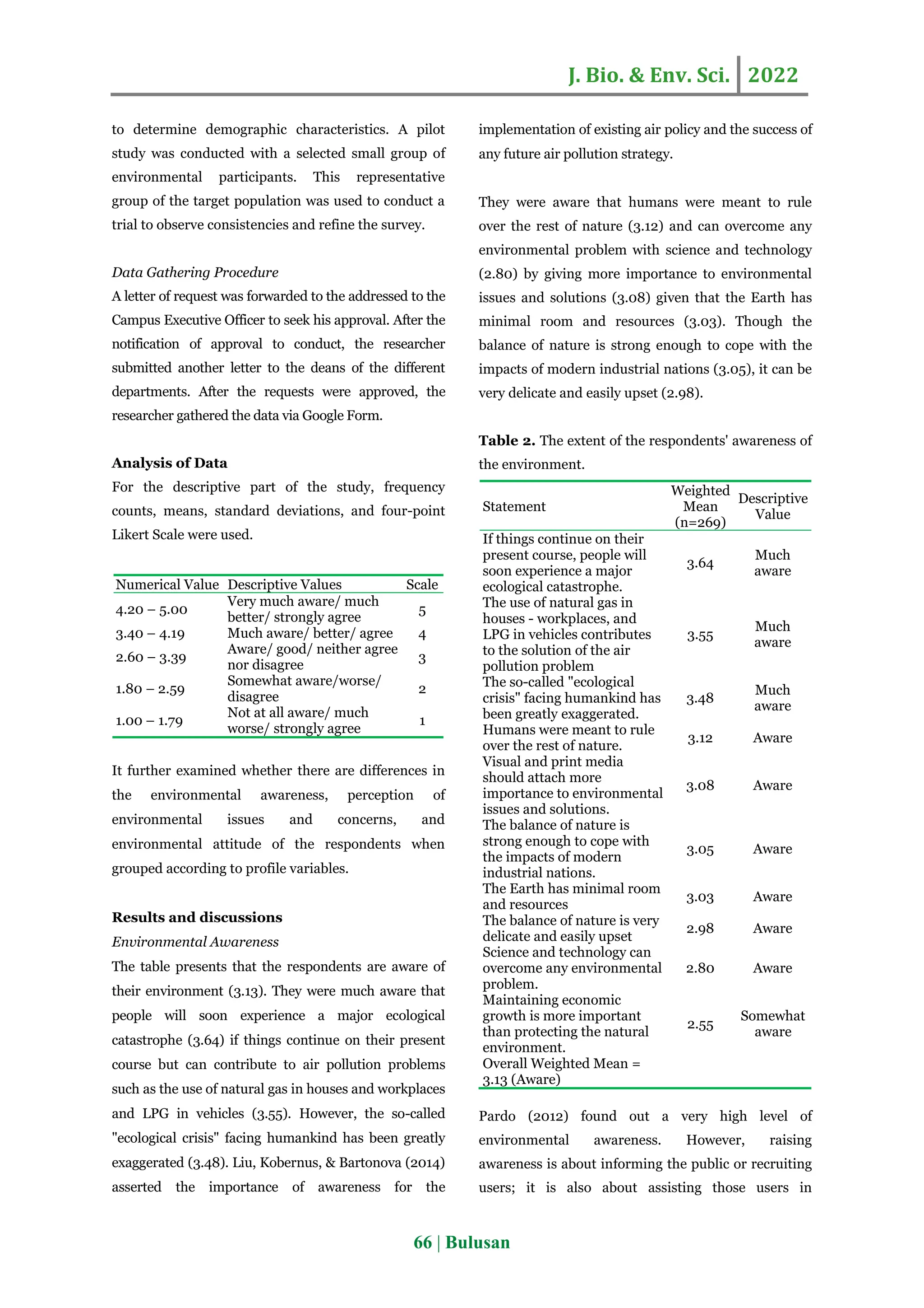 Organizations environmental awareness and attitude | PDF